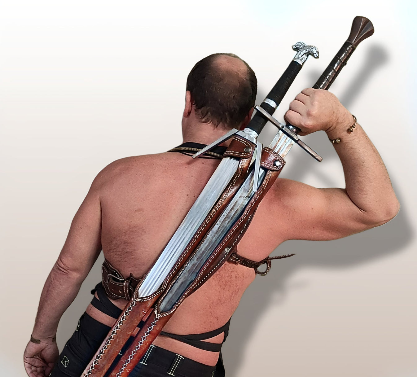 ⚔️ BACK SWORD SHEATH - The Witcher 3 Geralt of Rivia inspired Double ...