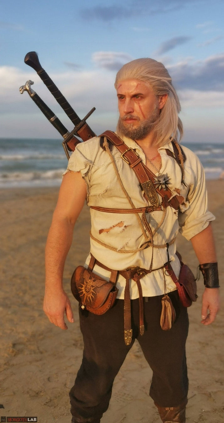 BACK SHEATH - The Witcher 3 Geralt of Rivia inspired double SHEATH for ...