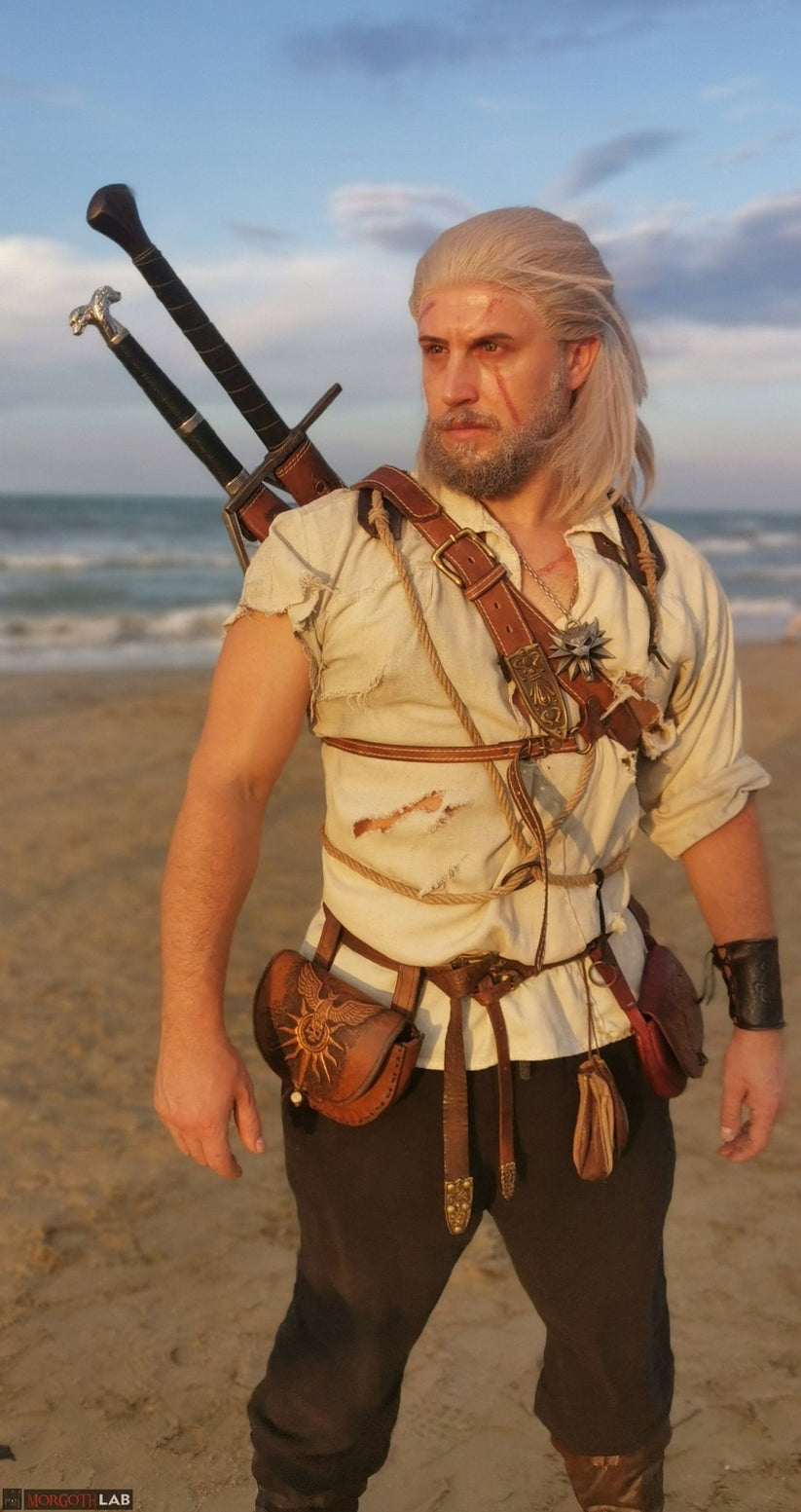 BACK SHEATH - The Witcher 3 Geralt of Rivia inspired double SHEATH for ...
