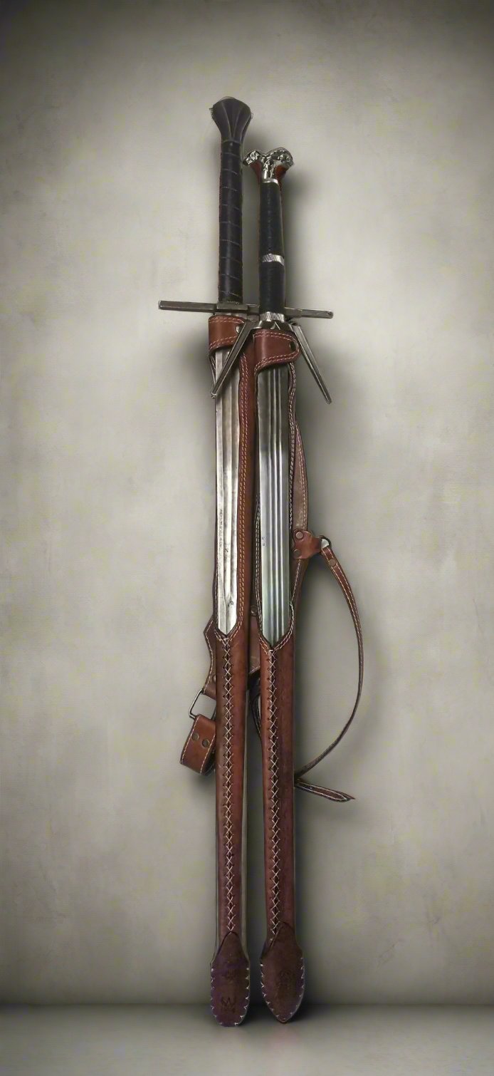 BACK SHEATH - The Witcher 3 Geralt of Rivia inspired double SHEATH for ...