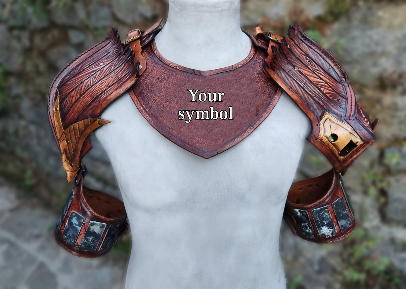 Pirate Pauldrons - Handmade Leather Spaulders - Corsair Ship Design ...