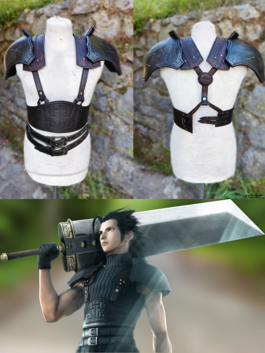 Cloud Strife / Zack Fair Cosplay - Final Fantasy 7 SOLDIER Belt, Harne ...