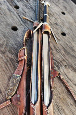 ⚔️ BACK SWORD SHEATH - The Witcher 3 Geralt of Rivia inspired Double ...