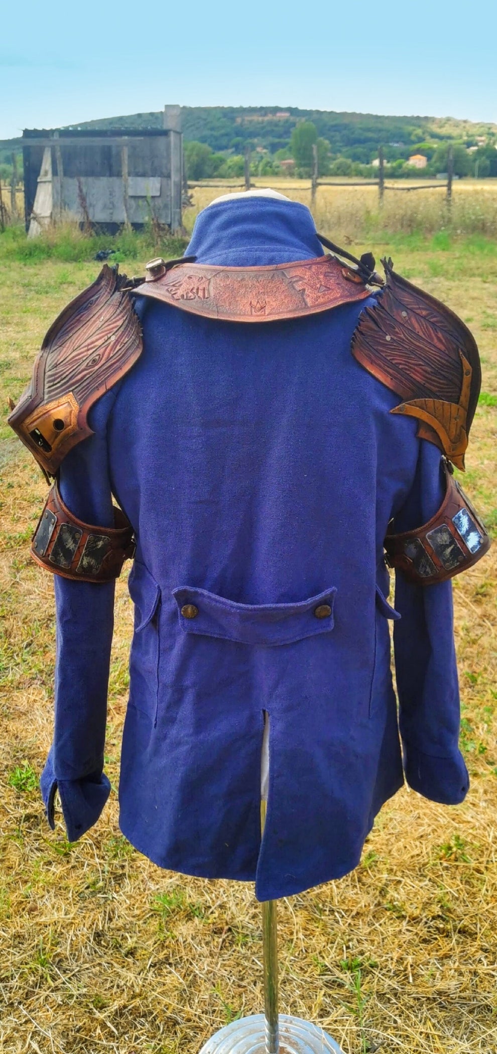 Pirate Pauldrons - Handmade Leather Spaulders - Corsair Ship Design ...